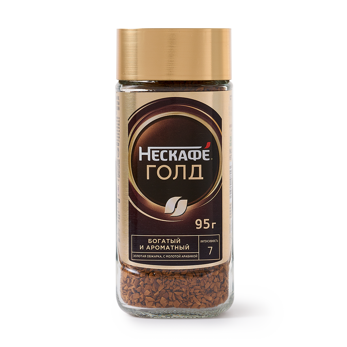 Кофе NESCAFE Gold, сублимированный, с молотым, стеклянная банка, 95 г