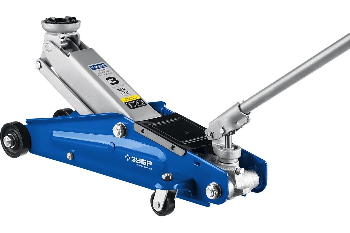 Домкрат гидравлический ЗУБР Профессионал T70 43052-3_z01, 3т, высота подъёма 410мм