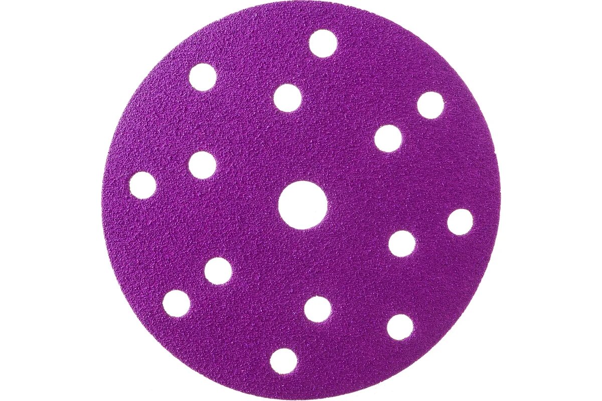 Hanko Purple PP627 круг шлифовальный 150 мм 15 отверстий Р80 100 шт для обработки металла