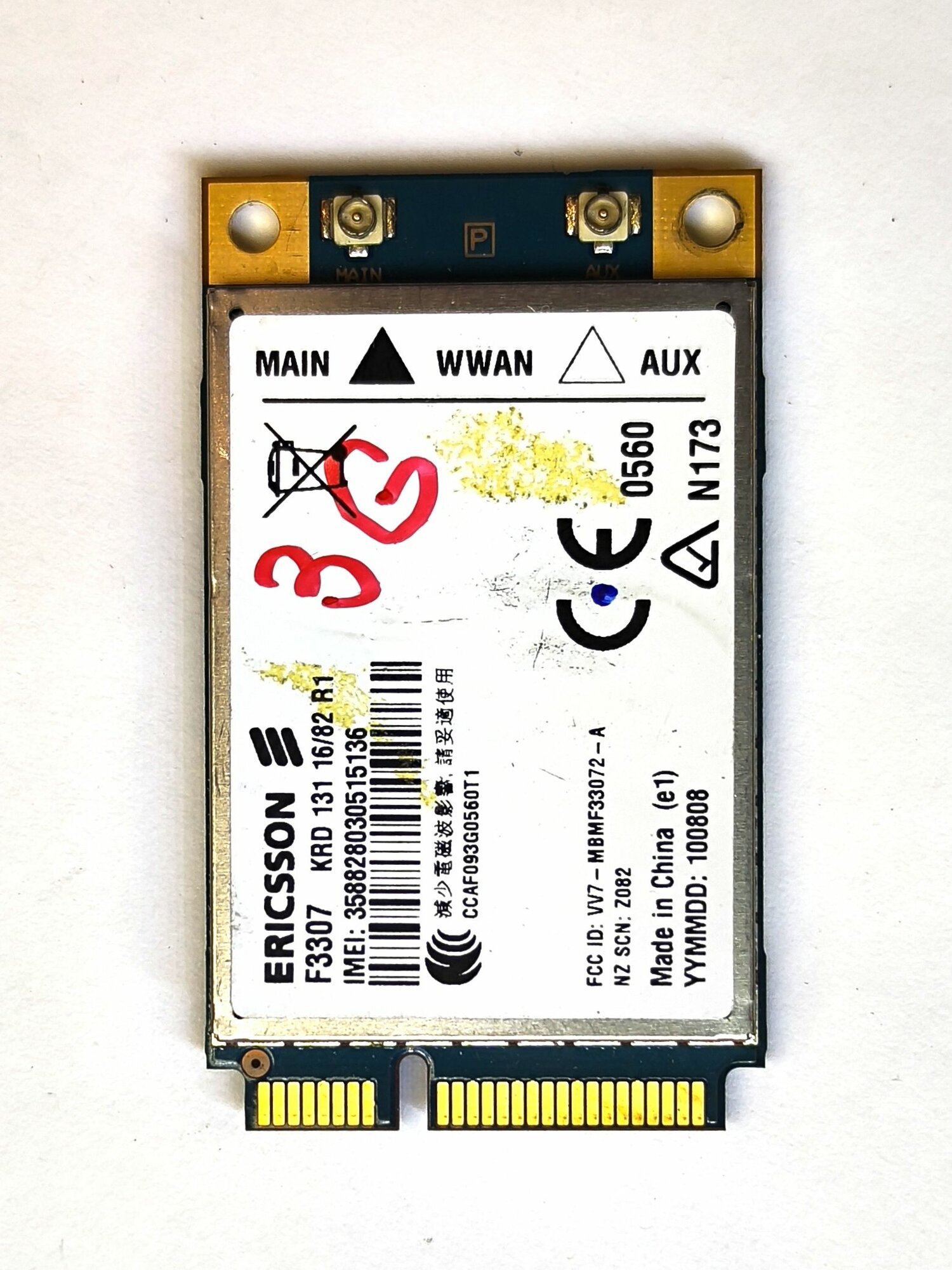 Сетевой модуль 3g адатер для интернета сетевая карта mini PCI-E Ericsson f3307 для ноутбука