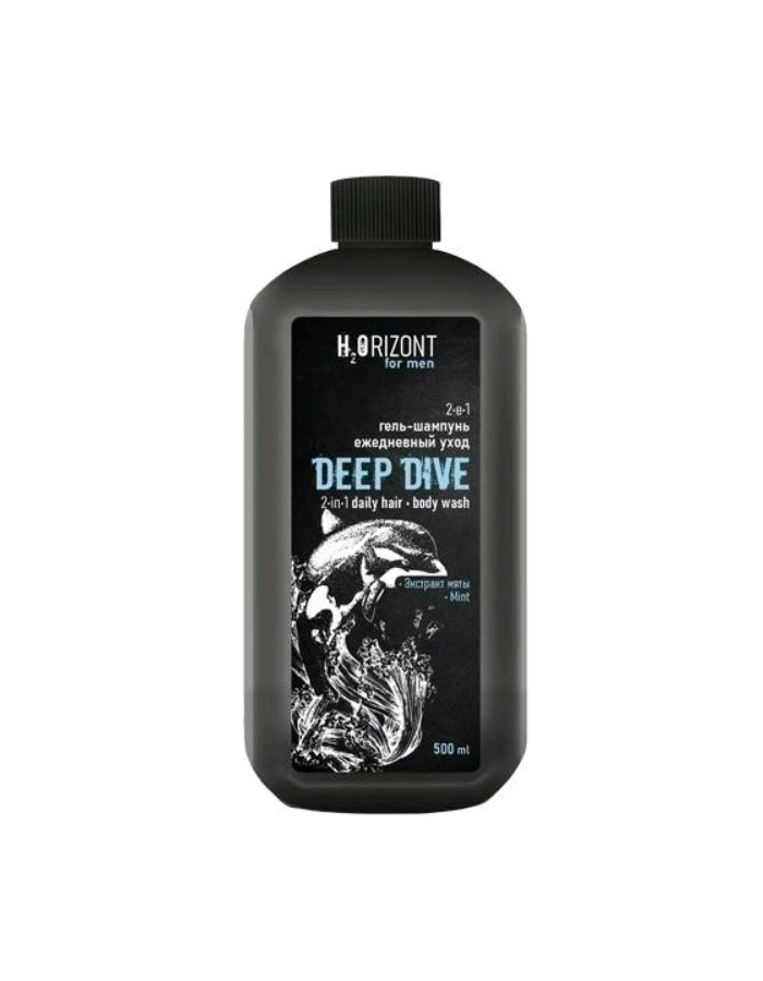 Vilsen H2orizont For Men - Deep Dive Гель-шампунь 2 в 1 "ежедневный уход" с экстрактом мяты 500 мл.