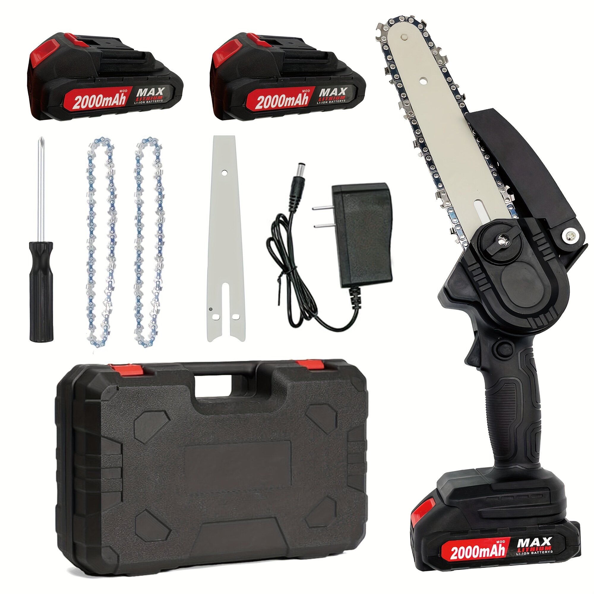 Мини-Цепная Пила, Усовершенствованная 6-Дюймовая Аккумуляторная Беспроводная Цепная Пила, Ручная Цепная Пила-Сучкорез для Обрезки Веток Деревьев, Двора, Домашнего и Садового Использования (2