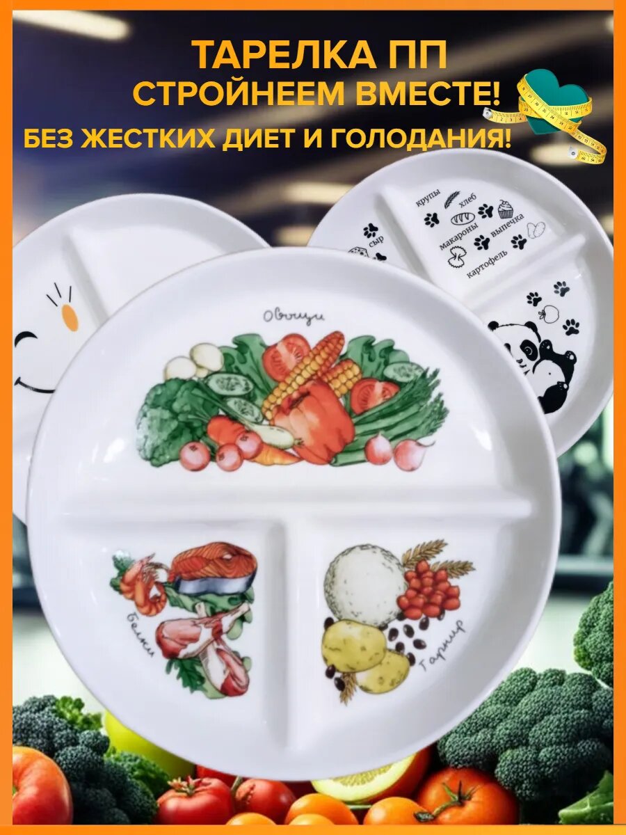 Тарелка для похудения секционная