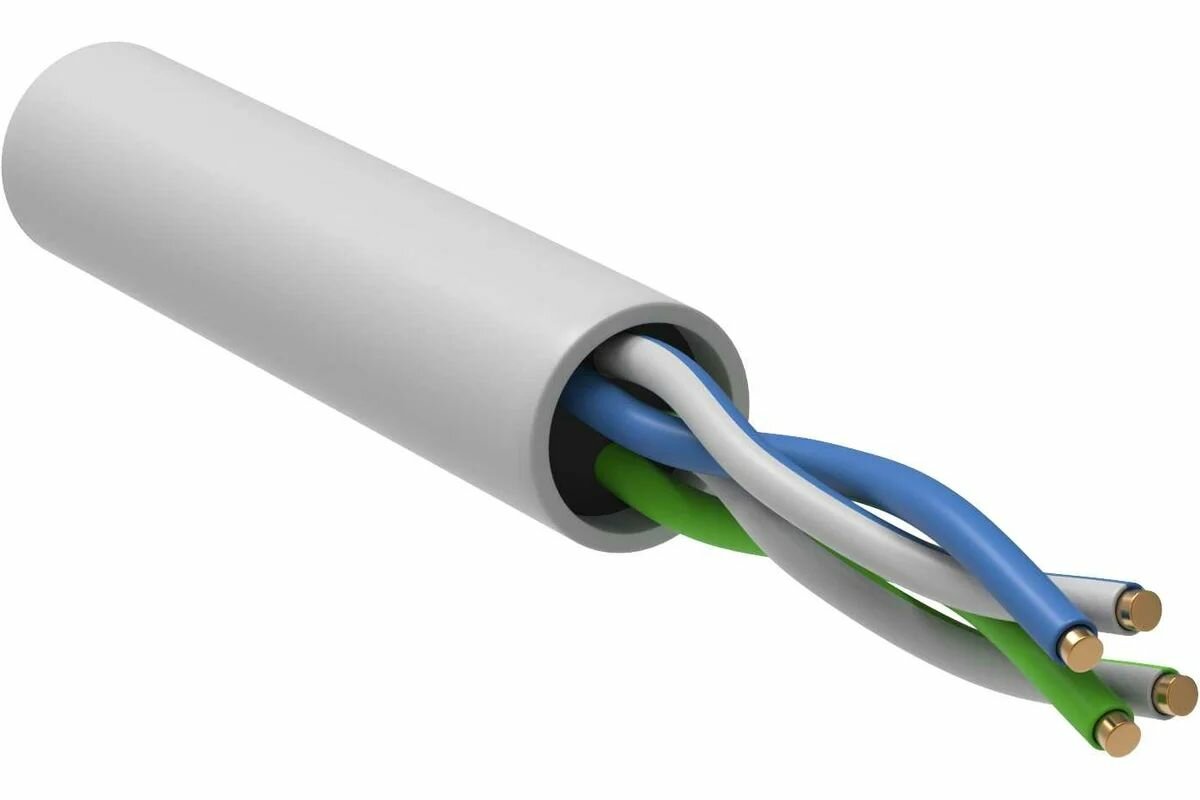 Витая пара IEK ITK U/UTP кат.5E 2x2х24AWG LSZH белый 500м LC1-C5E02-128