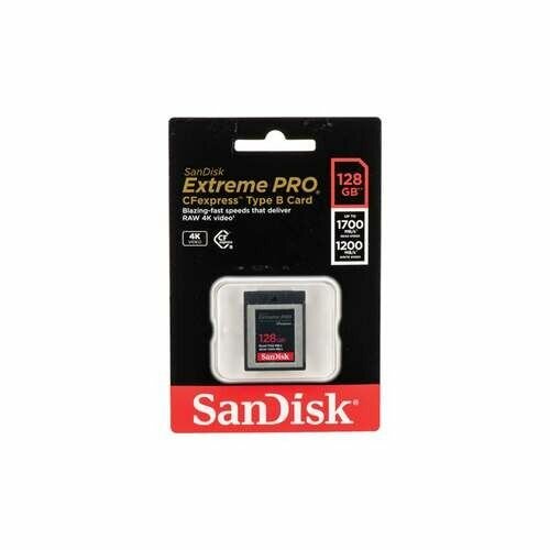 Карта памяти SANDISK EXTREME PRO 128 GB CF EXPRESS 1700/1200 TYPE B