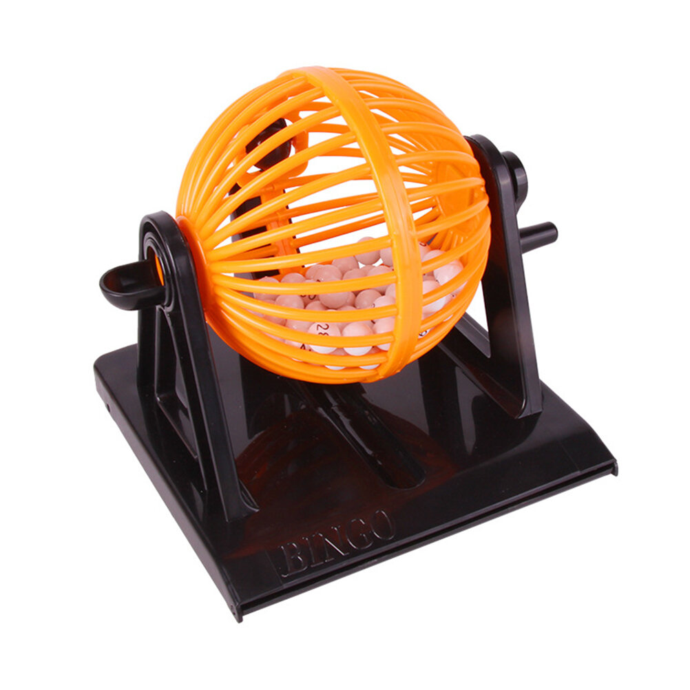 Набор для игры в бинго. Традиционная семейная игра для вечеринок. В комплекте: круглая клетка, 90 шаров с номерами, 12 карточек.