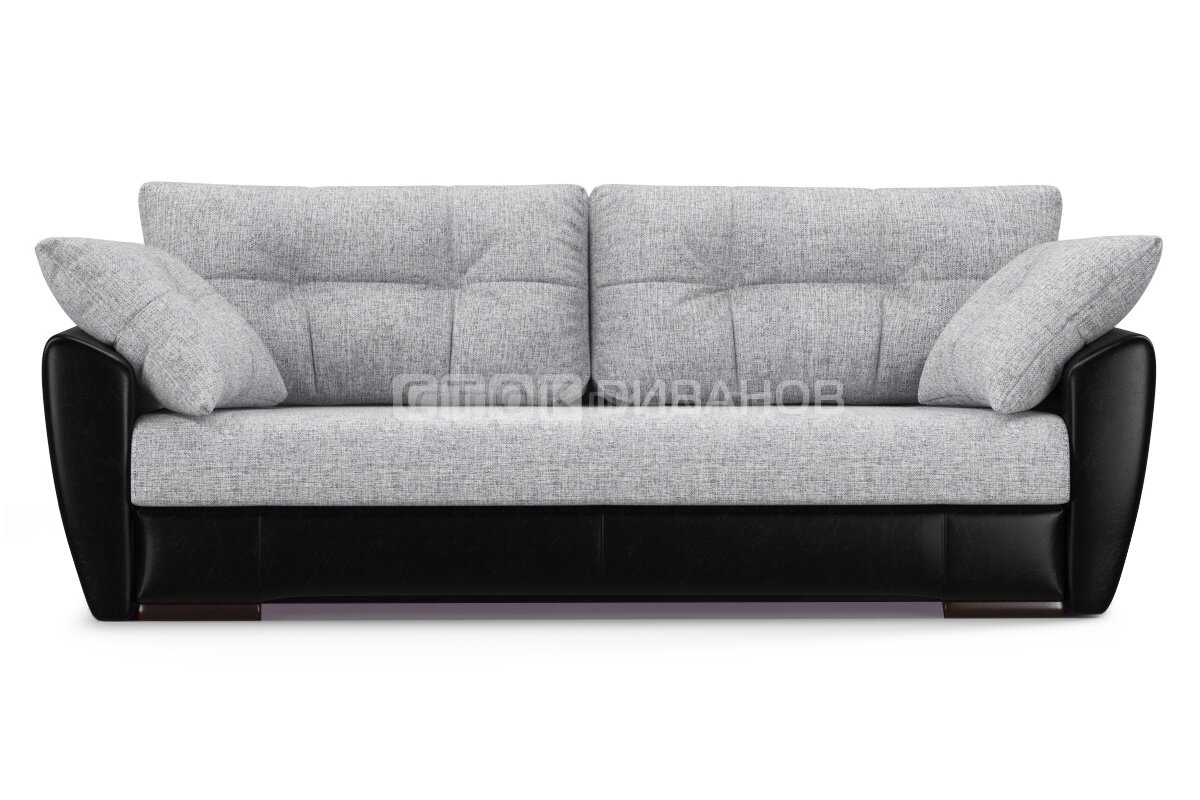 Диван Сток Диванов Амстердам Grey серый 250 см, механизм еврокнижка, с ящиком для хранения