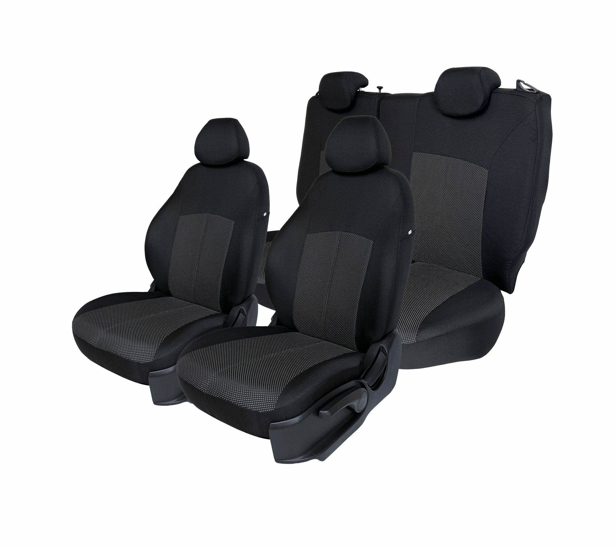 Чехлы на сиденья Renault Logan 2 / Sandero с 2014г. в. компл. COMFORT без аэрбег. Сплошная спинка и сиденье заднего ряда.