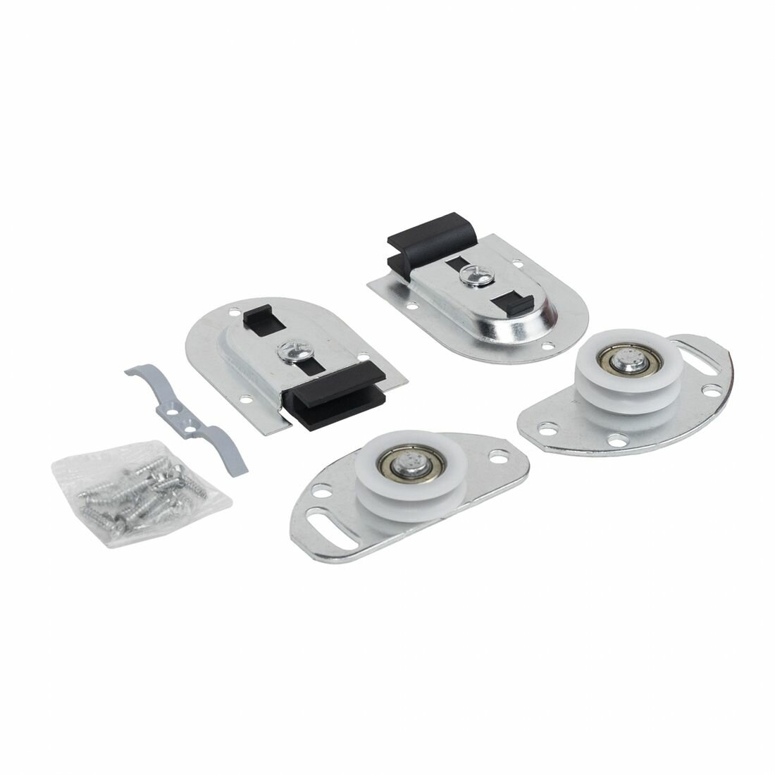 Комплект FAST для 1 раздвижной двери Laguna 50 кг (ролики верх и низ, стопор, саморезы)