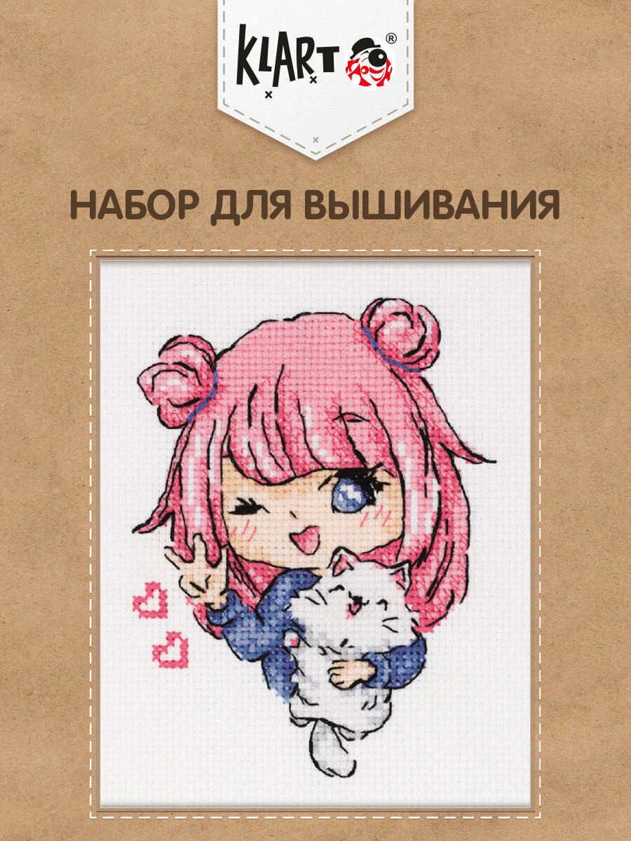 Набор для вышивания Klart 8-554 "Милашка" 12.5 х 15.5 см