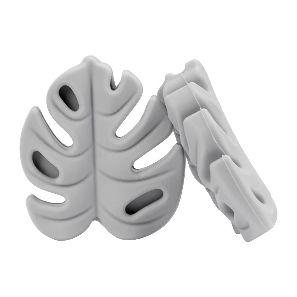 LOFCA 30 шт. силиконовые бусины монстеры мультяшный лист без BPA силиконовый прорезыватель детские аксессуары игрушки DIY ожерелье цепочка для соски