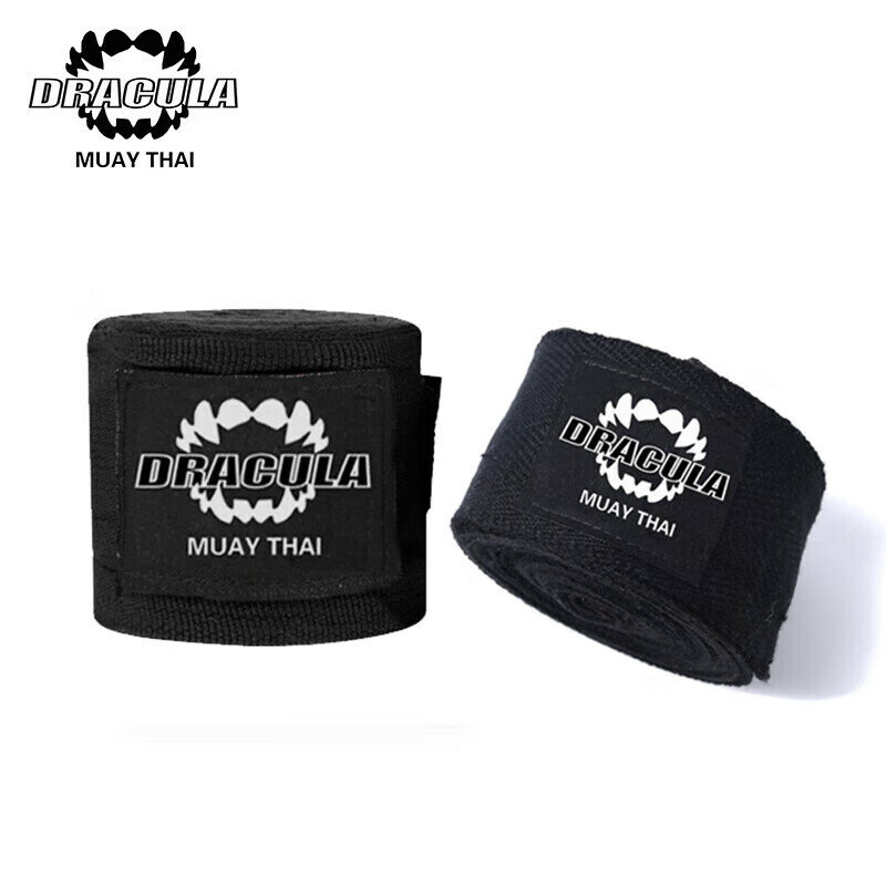 Taekwondo Degula Boxing Hand Wraps, Sanda Fighting Taekwondo Sports Gloves Bandages, Black, 5M Per Pair