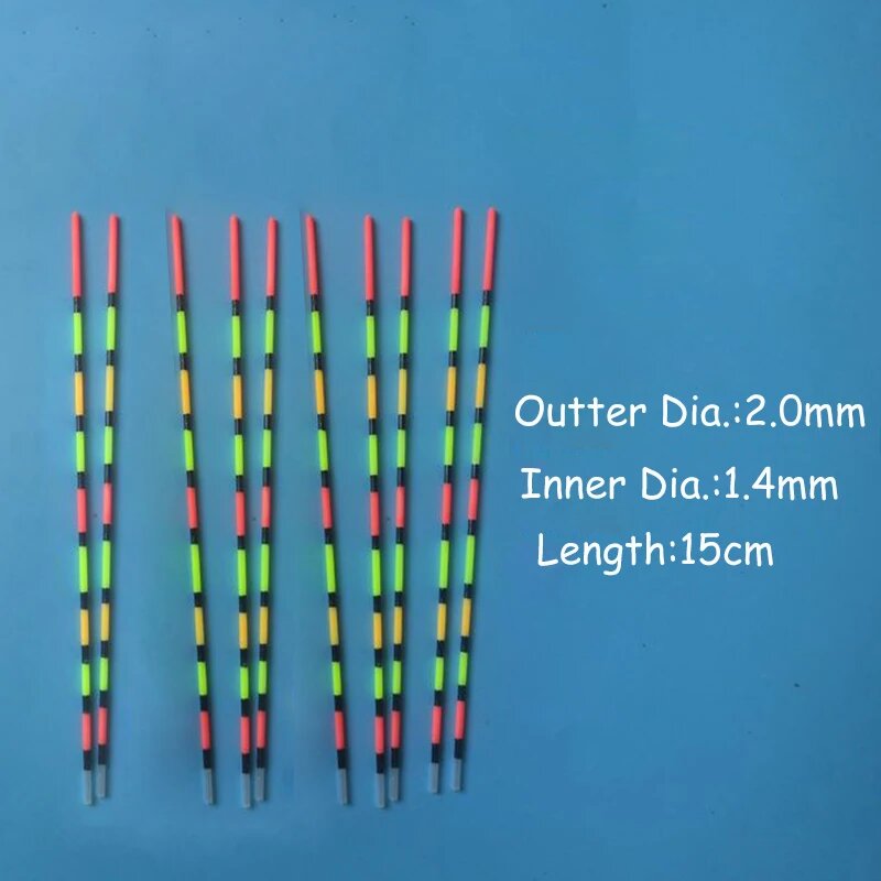Поплавки для рыбалки HULIKING, набор из 10 шт, дрейфовый хвост D2.0mmXL15cm 10pcs