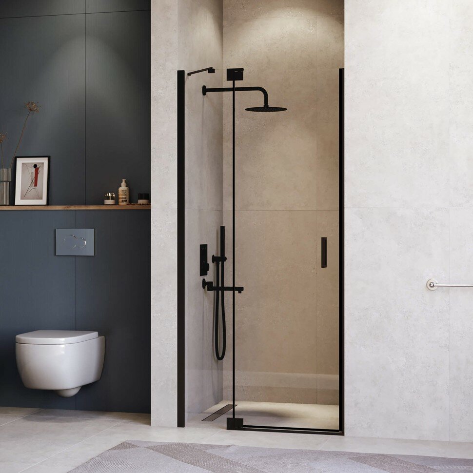 Душевая дверь RGW Hotel HO-014B, прозрачная, универсальная установка, 1400 x 200 см