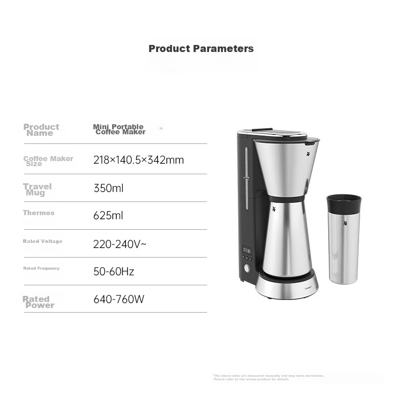 WMF [National Subsidy] Futenbao Coffee Machine, Fully Automatic Mini American Drip Coffee Maker, Compact Portable Travel Coffee Machine