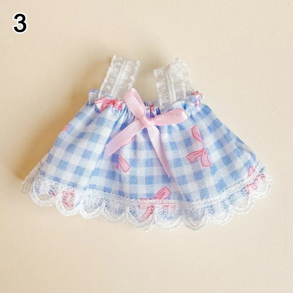 Кукольные платья из хлопка 14 стилей для кукол 10-15 см 3