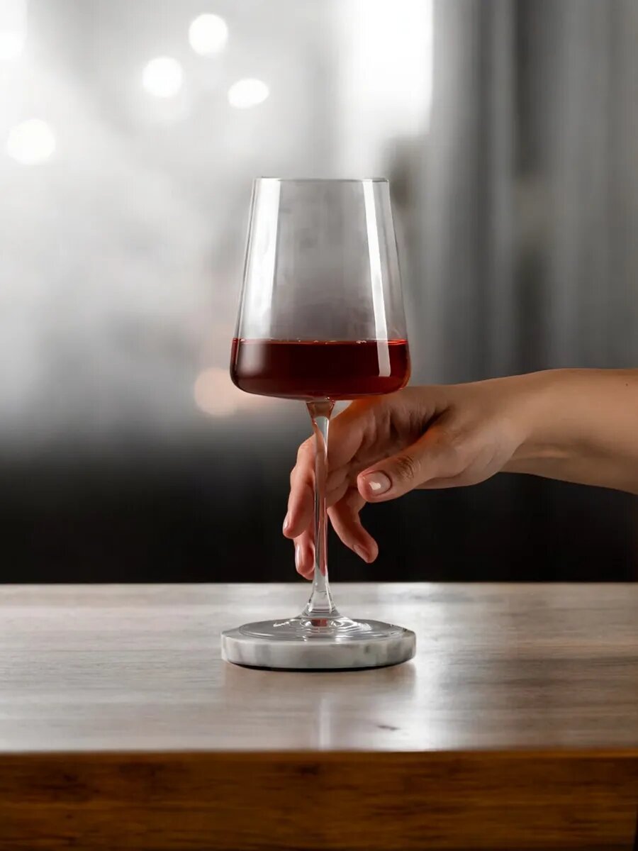 Бокалы для вина набор 6 шт Rona Mode, хрустальное стекло, 550 мл