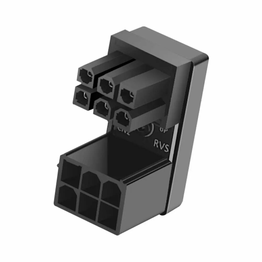 Кабель-адаптер для видеокарты 8-pin черный/белый black-6PIN RVS
