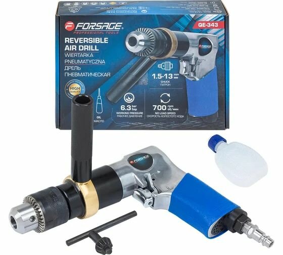 Дрель пневматическая (700об/мин, патрон - 1.5-13мм) FORSAGE