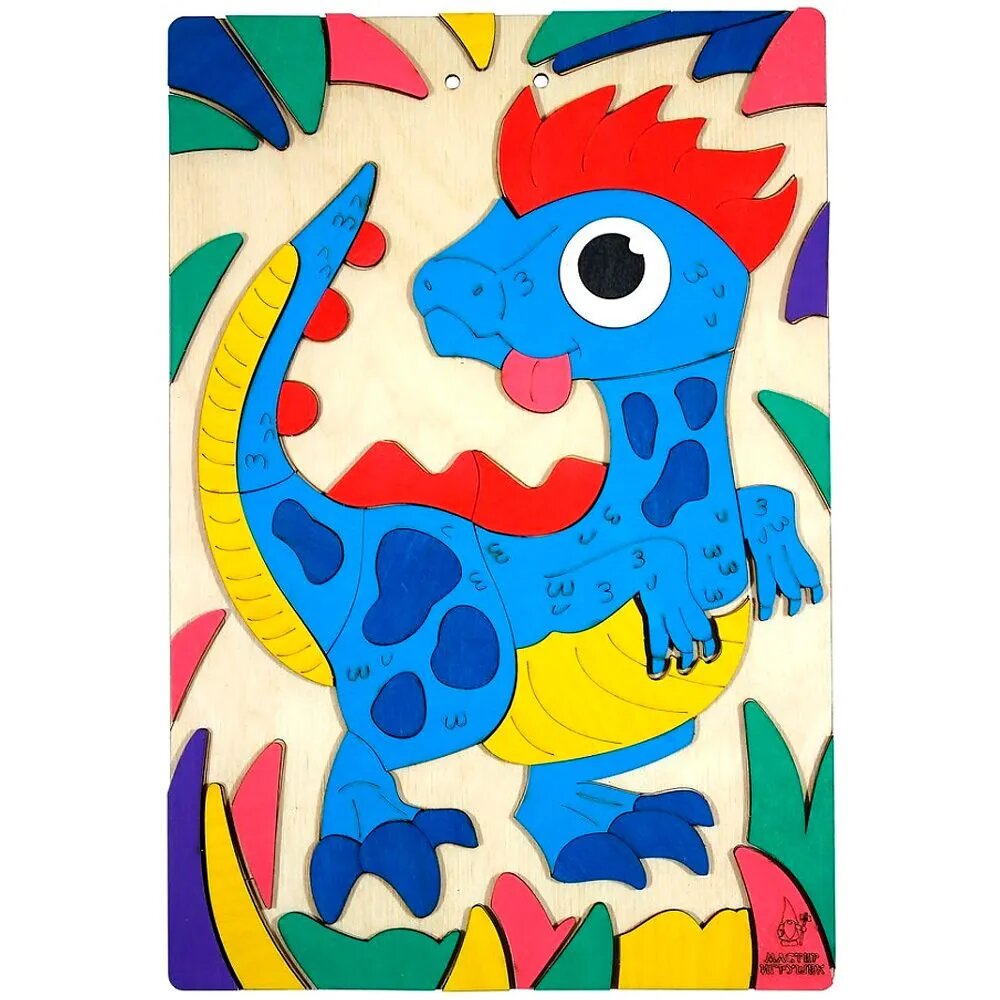 Развивающая игра Мастер игрушек Аппликация Динозавр IG0778