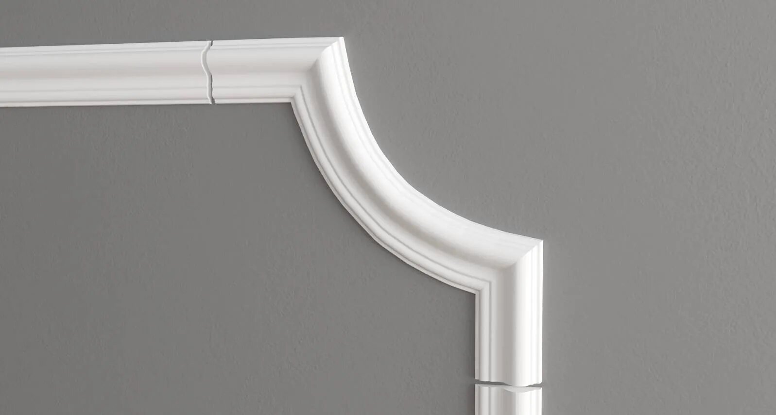 Молдинг настенный , рамка в сборе ударопрочная bello deco (4 угла + 4 молдинга ) под покраску