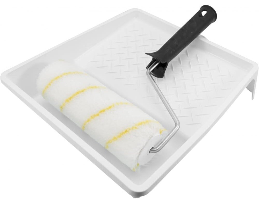 Набор малярного инструмента DECOR / Декор Задорный ванночка, валик и бюгель, 3 предмета / строительство и ремонт