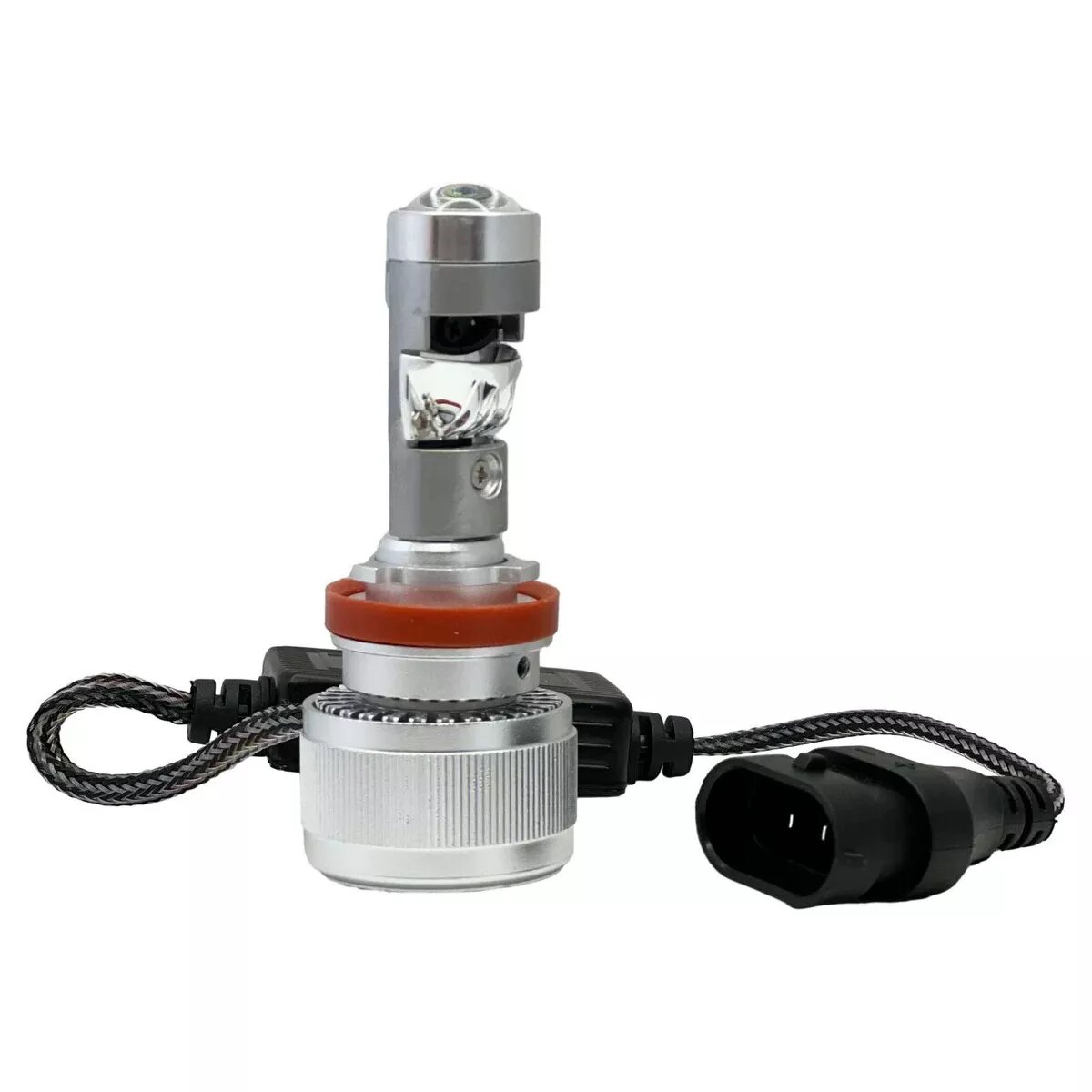 Светодиод H11 12V с линзой MINI PRO 50 радиатор 4300K (Clearlight)