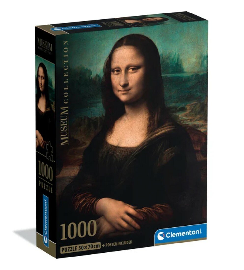 Пазл для взрослых Clementoni 1000 деталей, элементов: Леонардо. Мона Лиза