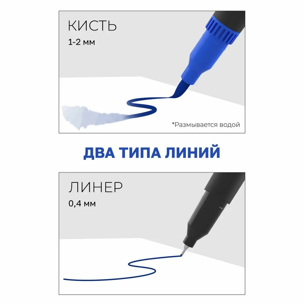 DENKSY Набор маркеров Водный, толщина: 1 мм, 100 шт.