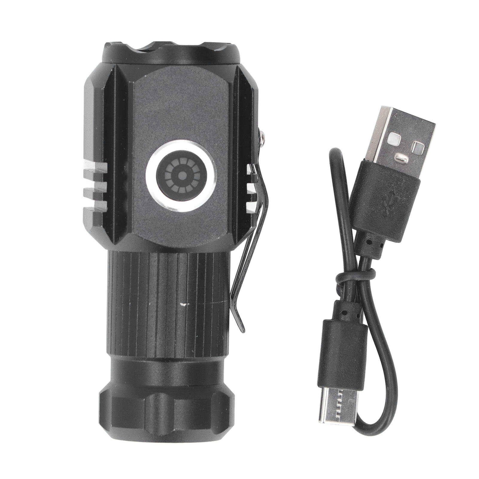Мини -светодиодный фонарик 5 режимов USB Регаментируемый портативные фонарики для дома на открытом воздухе