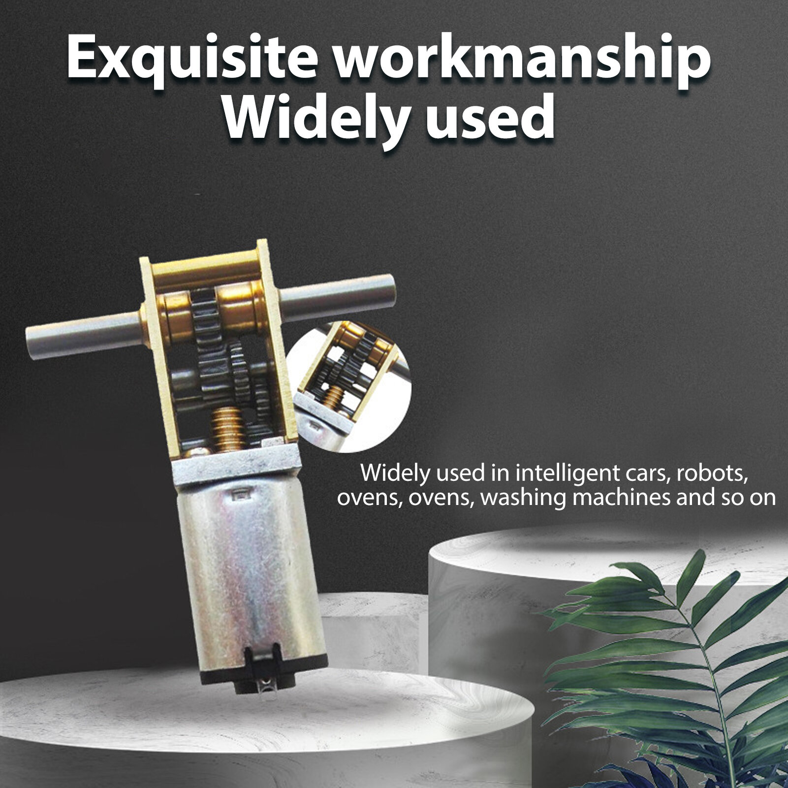 Мотор-редуктор постоянного тока 6 В 30 об./мин. Двухвальный турбо-червячный мотор-редуктор для машины