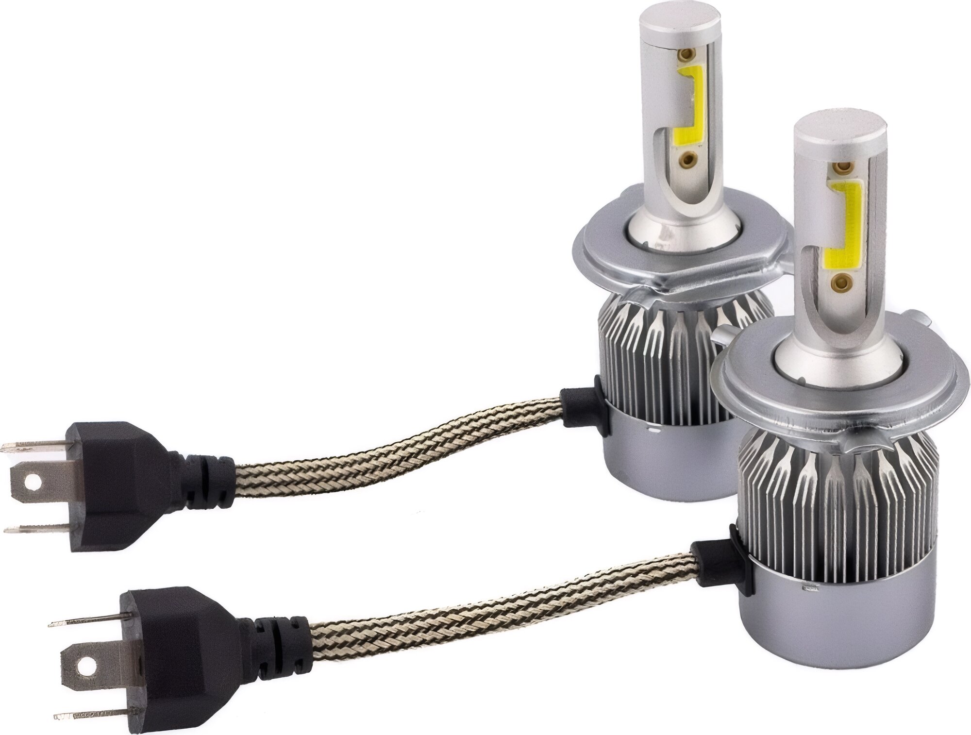 Лампа LED H4 C6-H4 12V 36W 3800LM 6000K с вентилятором белая коробка TORINO 14177