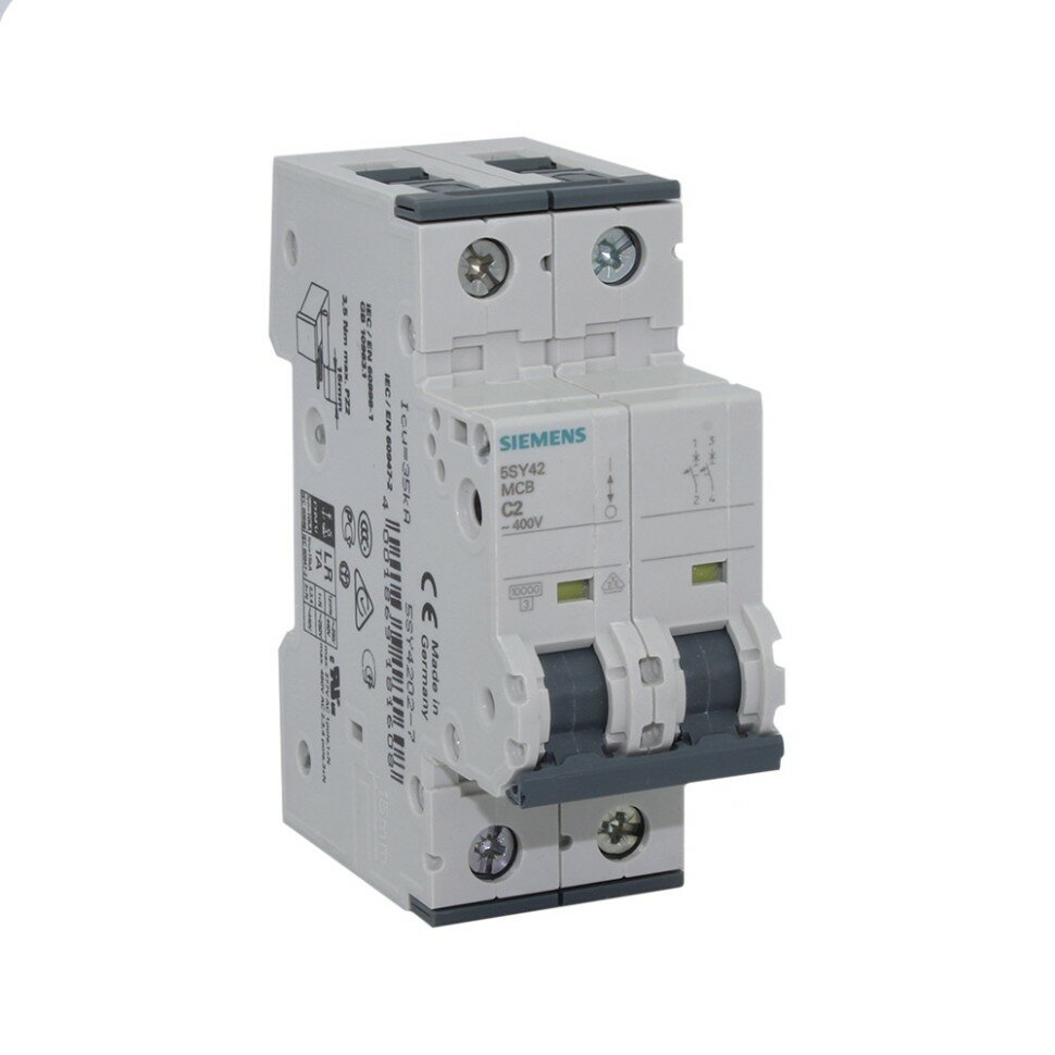 Siemens 5SY4202-7 2P 2A (C) 10kA Автоматический выключатель