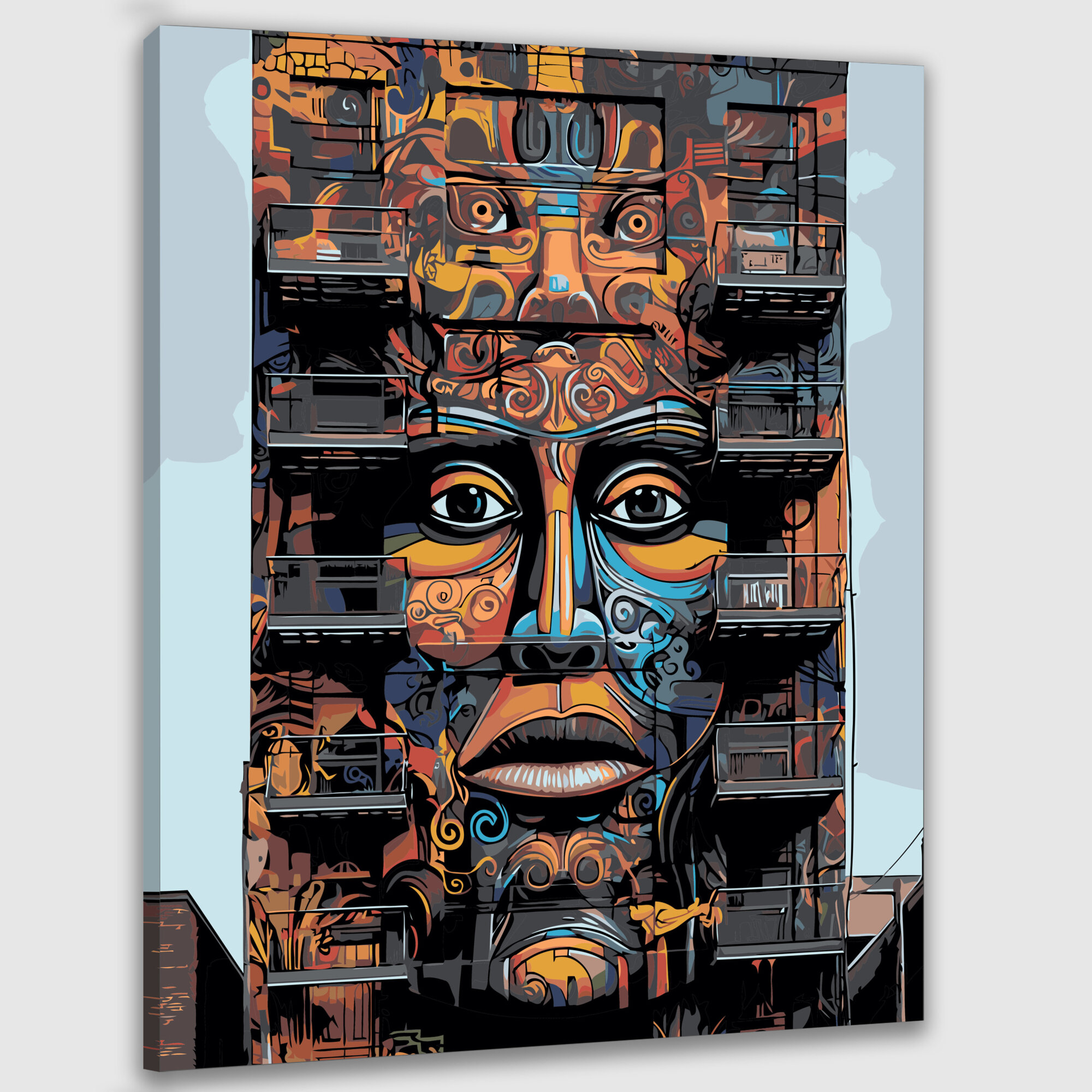 Картина по номерам 40x50 см, граффити, уличная культура, фреска, дизайн, цвета, образы, детали, текстуры