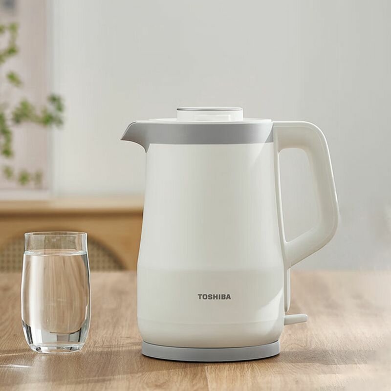 Чайник Toshiba KT-15DRSC, пластик/стекло, 1.5л, регулировка температуры