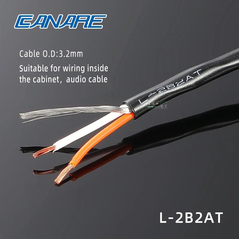 CANARE 2-ядерный экранированный аудиосигнал, соединительная линия L-2B2AT L-2B2AT + 3,2 мм, инженерная установка, тонкий провод, ремонт наушников, сделай сам