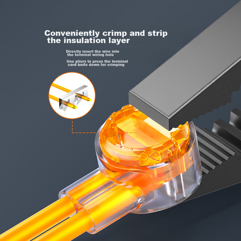 SAMZHE Terminal Block K2, Double-Blade Double-Wire, High-Quality Eco-Friendly Telephone Line, Network Cable Connector, Network Connector, 100 Pieces/bag, PT-09