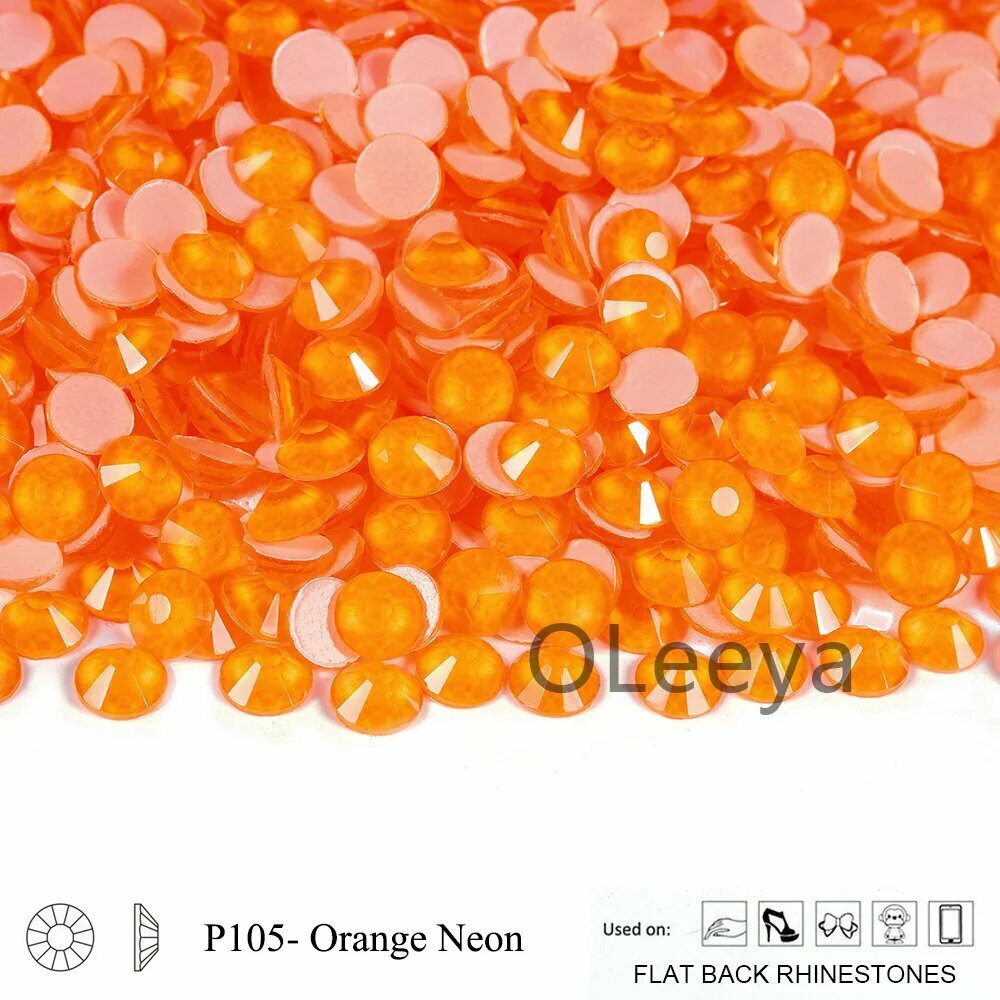 Стразы Oleeya Orange Neon SS3 1440шт