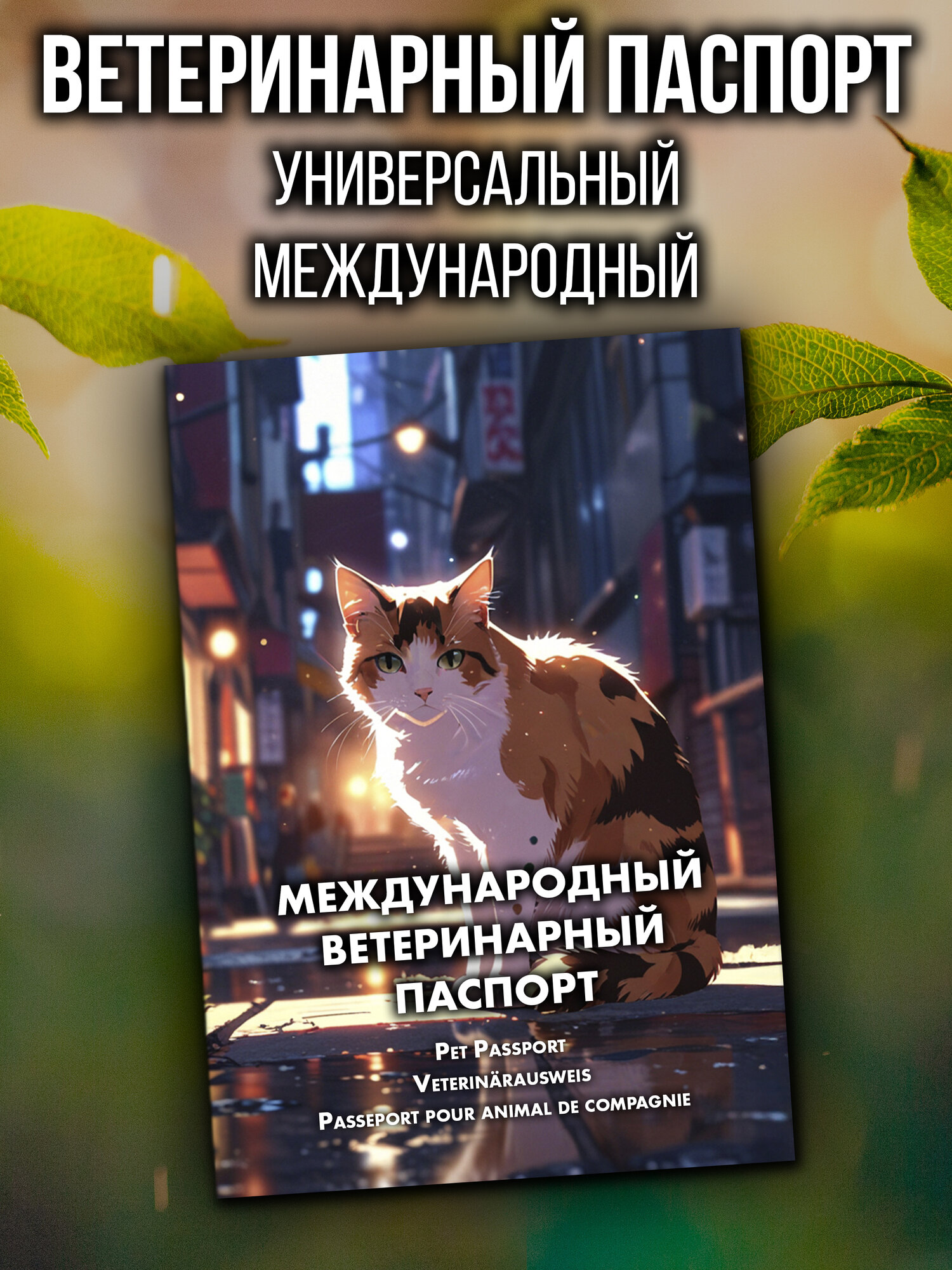 Ветеринарный паспорт для кошек, собак и любых других домашних животных, международный