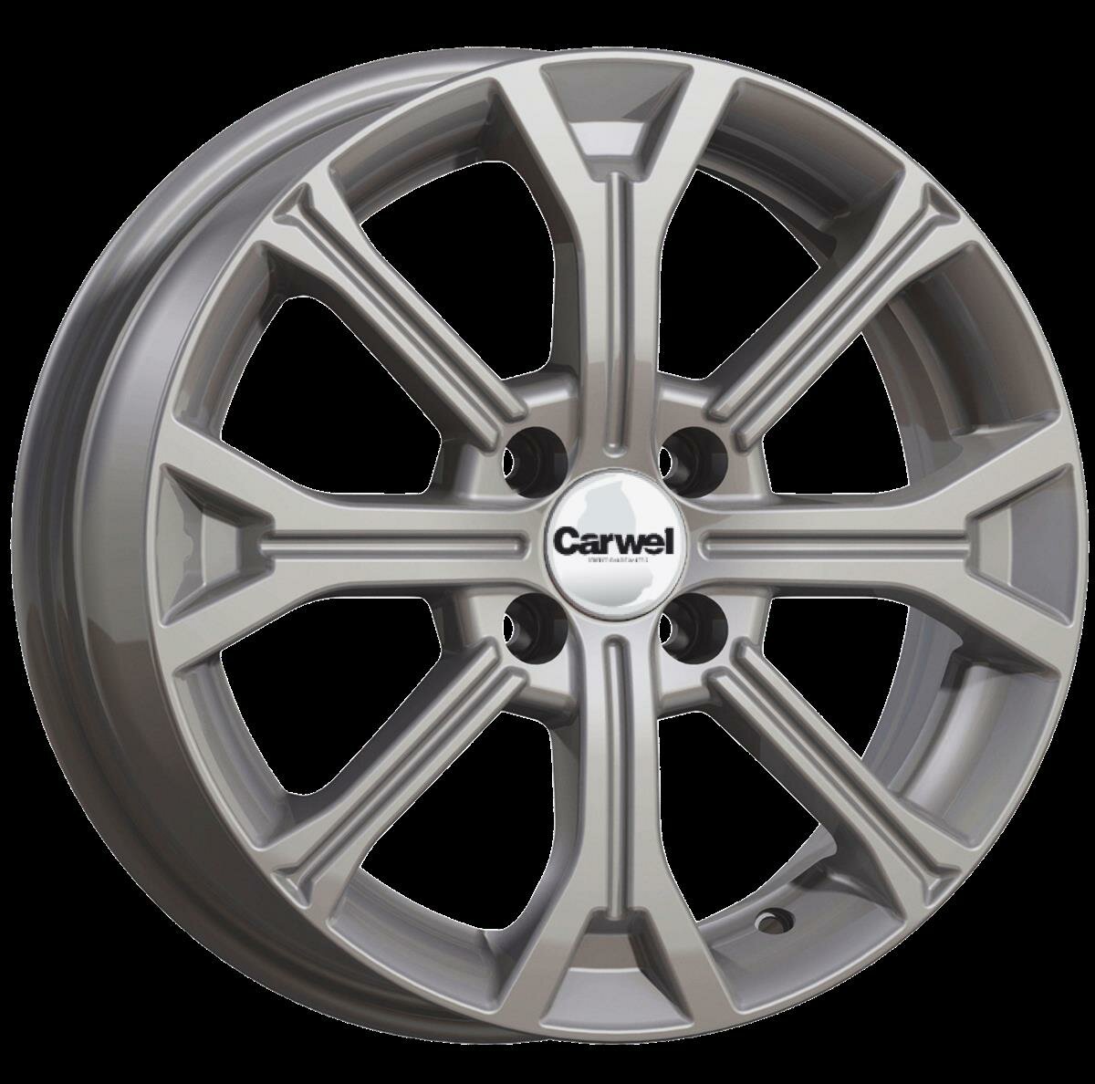 Диск автомобильный литой Carwel Кизи 198 15x6 4x100 et46 dia54.1 Серебристый металлик