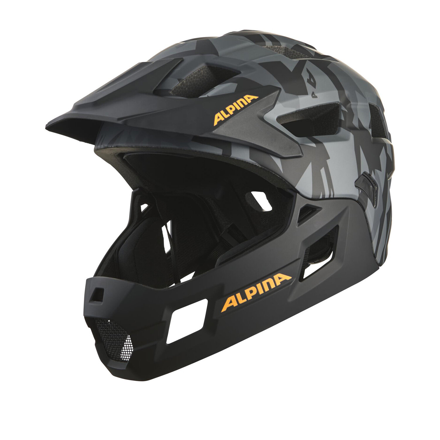 Велошлем ALPINA Rupi Black-Camo Orange/Matt (см:50-55)