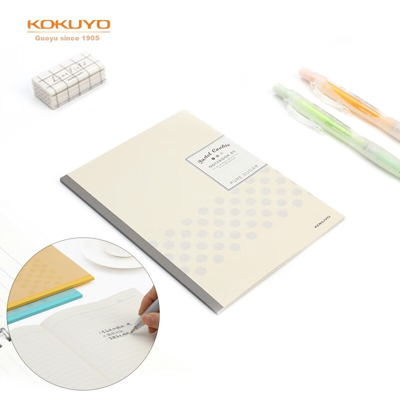 KOKUYO A5 Notebook, Pastel Cookie Style, Wirebound, Soft Cover, 8mm Ruled, 22 Lines, 40 Sheets, 1 Book, Random Color, WSG-NBCA540