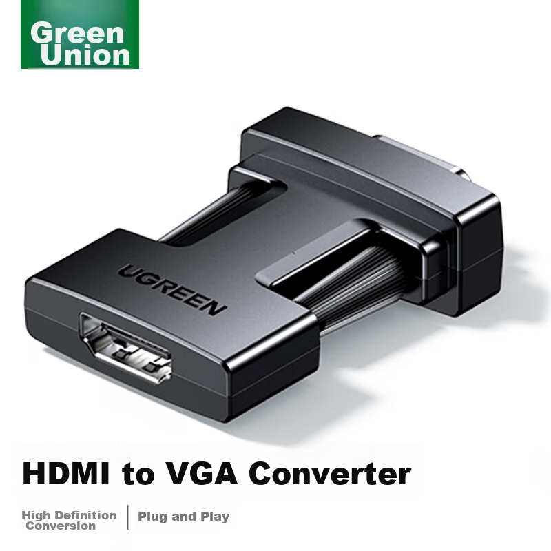Lulian HDMI to VGA Converter Female to Male High-Definition Video Adapter for Laptops, Desktops, TV Boxes, PS5, Connecting to Monitors And Projectors 25152