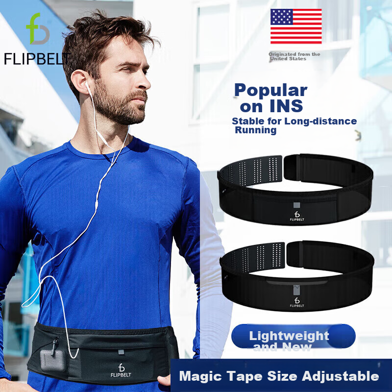 Поясная сумка Flipbelt, Air Waist Pack Multifunctional Outdoor Waist Belt for Men An, для активного отдыха, для бега, многофункциональная, унисекс, синяя
