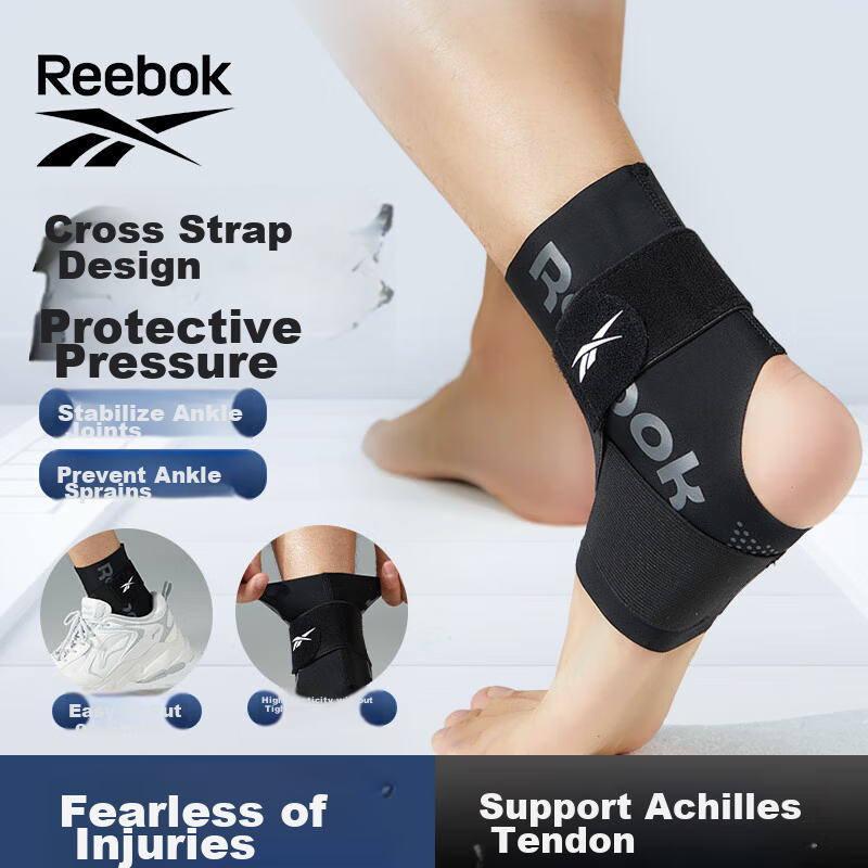 Reebok Ankle Brace, Basketball Ankle Sprain Protection, Sports Anti-Sprain Foot Guard, Men's Ankle Joint Fixation Brace, Foot And Ankle Protector