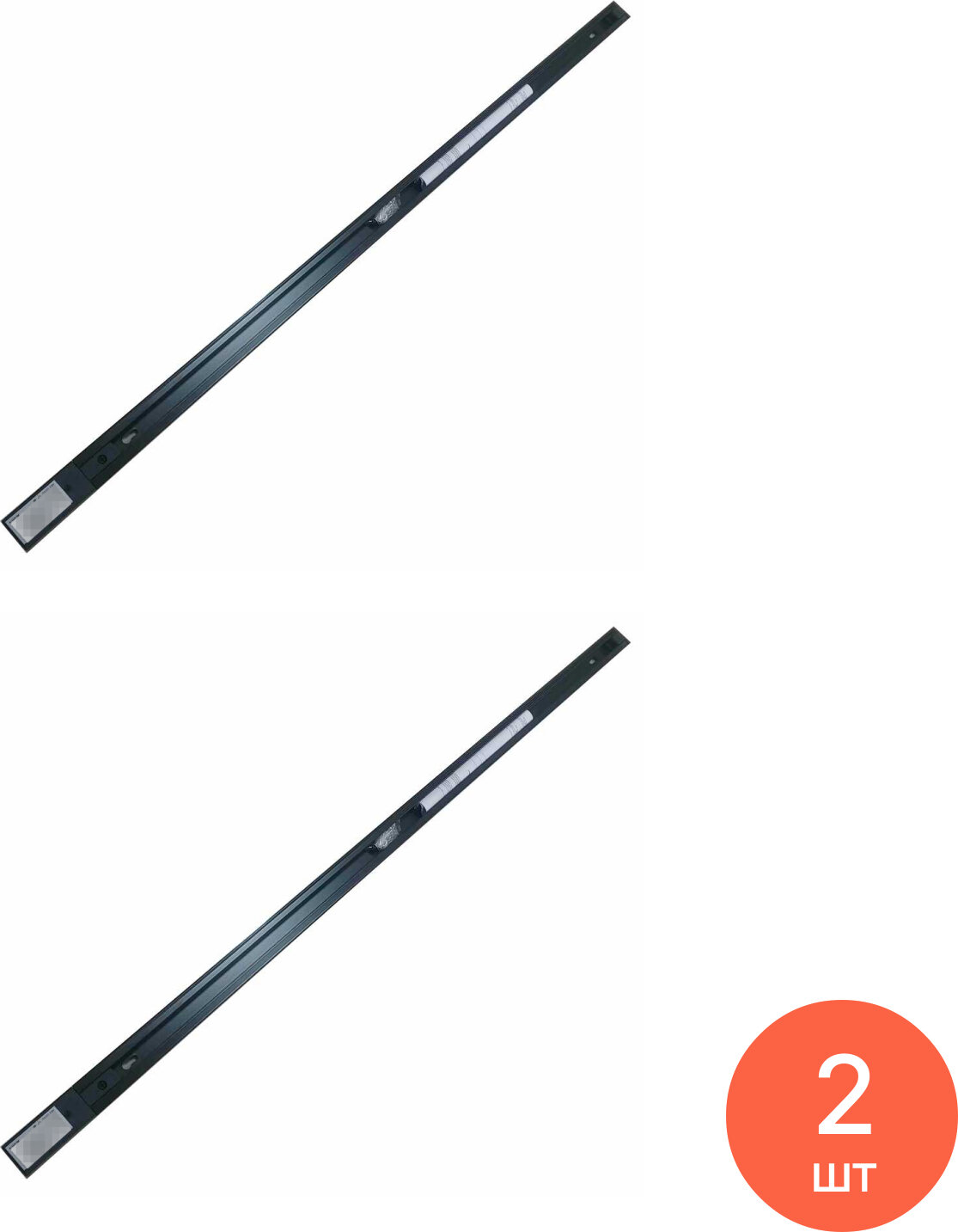 Шинопровод LEEK / Лиик LE TRX 1 однофазный прямоугольный, алюминий медь, черный, 220В, IP20, 1м / освещение (комплект из 2 шт)