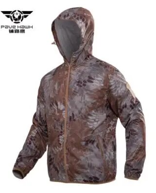 Летняя легкая портативная тактическая куртка, Мужская дышащая Солнцезащитная тонкая толстовка с капюшоном, кожаные водонепроницаемые куртки М, multi physon