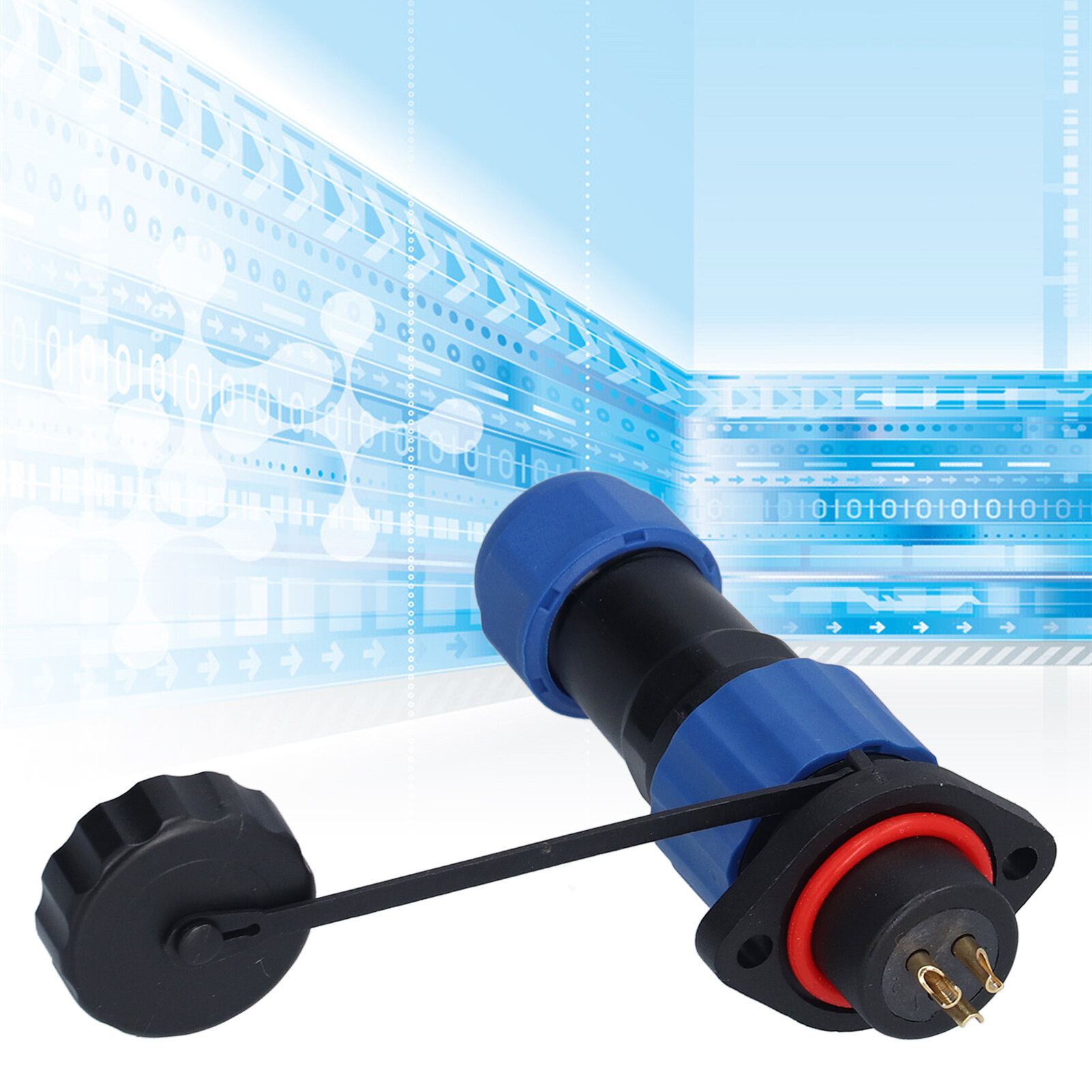 SP16 Фланцевая водонепроницаемая авиационная розетка IP68 Мужские и женские стыковые соединения Фланцевый водонепроницаемый разъем3 ядра (380 В, 10 А)