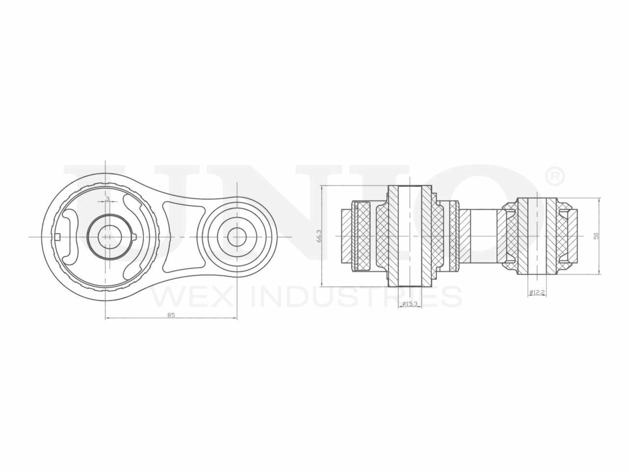 Опора двигателя задняя, для Мазда CX-7 06-, Mazda 06-, артикул RMP-15080, производителя UNIO