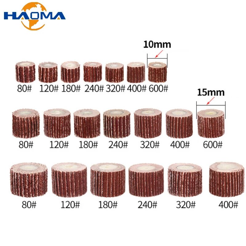 Лланцевый шлифовальный круг для аксессуаров Dremel, абразивная шлифовальная машина, лепестковая шлифовальная машина, дрель, вращающиеся инструменты, наждачная бумага, удаление ржавчины 20mm, 5Pcs, 320